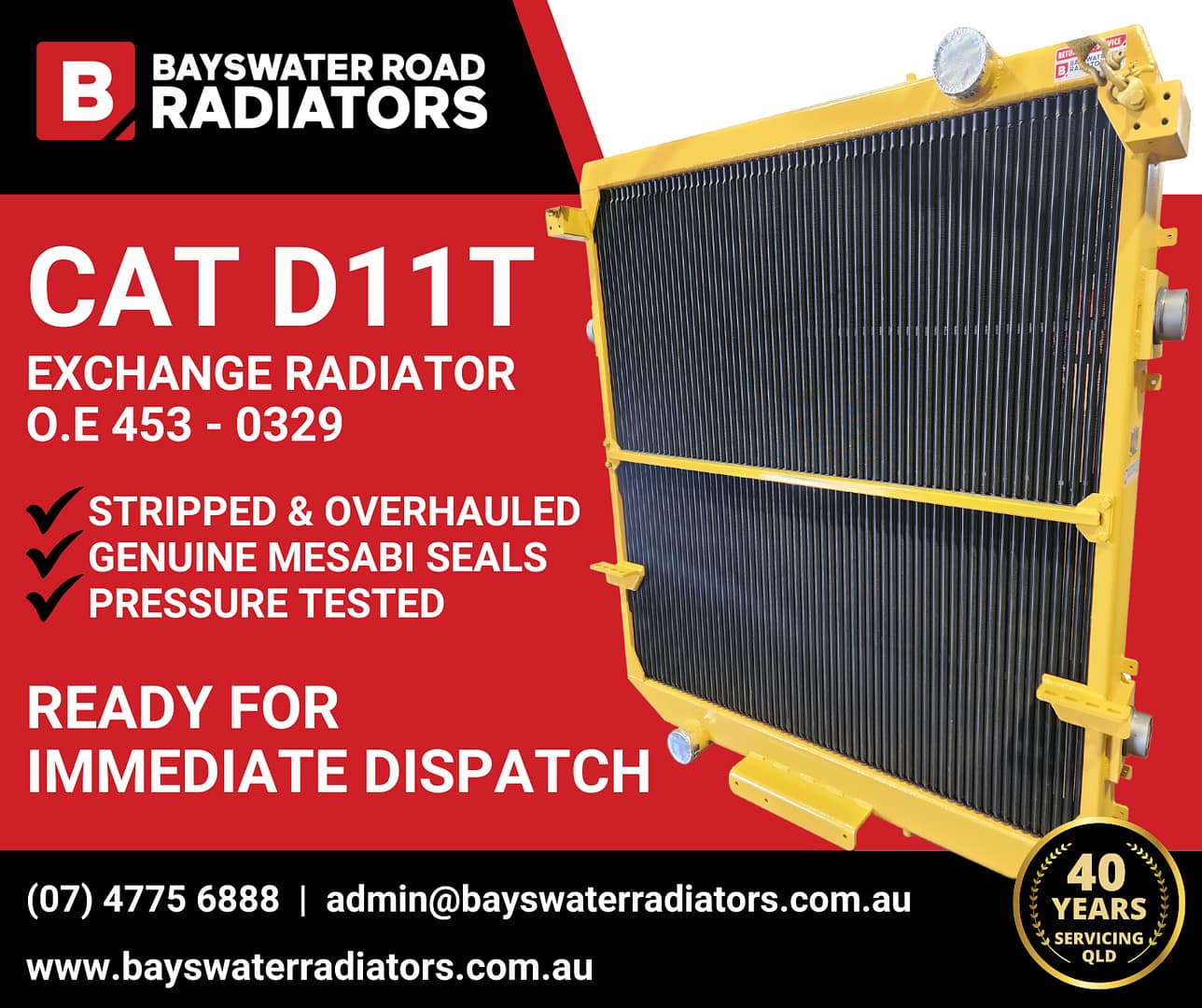 CAT D11T Exchange Radiator - Bayswater Radiators